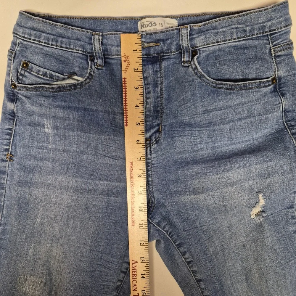 Mudd | Jeans | Mudd Womens High Rise Jean Legging Blue Distressed Flx ...